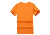 China Cool Printed Mens T-shirt Designs Orange  / Female Crew Neck Tee Shirts for sale