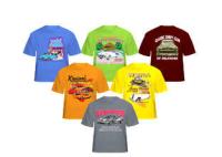 China Summer Silk Screen Printed T - Shirts / O Neck Cotton Colorful Casual T Shirts for sale