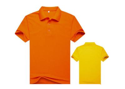 China Men Colorful 100% Cotton Polo Shirts With Heat Transfer / Silk Screen Print Logo for sale
