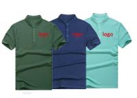 China Navy Color Men's Cotton Polo Shirts Stand Collar , Fashion Short Sleeve Polos for sale