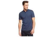 China Mature Men's Casual Work Uniforms , Comfortable Grey Color Cotton Polo Shirts for sale