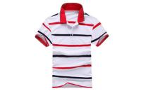 China Polyester Striped  Polo Shirt Cool Breathable Quick Dry / Men's Summer Clothing for sale