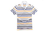 China Polyester Striped  Polo Shirt Cool Breathable Quick Dry / Men's Summer Clothing for sale