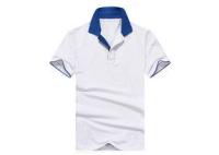 China Mens Business Polo Shirts Anti - Shrink Plain Color With 3 Plastic Buttons for sale