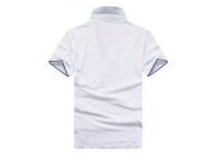 China Mens Business Polo Shirts Anti - Shrink Plain Color With 3 Plastic Buttons for sale