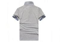 China Mens Business Polo Shirts Anti - Shrink Plain Color With 3 Plastic Buttons for sale