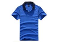 China Knitted Embroidered Men's Work Polo Shirts , Short Sleeve Plain Women's Polo Shirts for sale