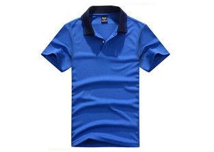China Knitted Embroidered Men's Work Polo Shirts , Short Sleeve Plain Women's Polo Shirts for sale