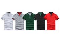 China Colorful Short Sleeve Mens Cotton Polo Shirts Blank , Women Embroidered Polos for sale