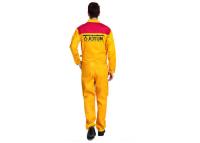China Orange Automotive Industrial Work Uniforms With Velcro Removable Wristband for sale