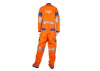 China High Visibility Industrial Work Uniforms , Polyester Hi - Vis Fire Overalls for sale