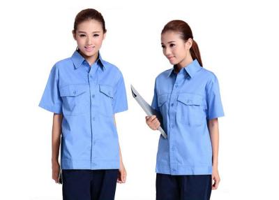 China Polyester Fabric Industrial Work Uniforms Light Breathable , Custom Work Shirts for sale
