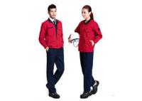 China Red Durable Industrial Work Uniforms Long Sleeve , Workwear For All Industries for sale