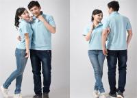 China Summer Short Sleeve Cotton Polo Shirts Cuffs Contrast Two - Tone Splicing for sale