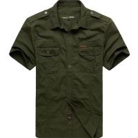 China British Leisure Style Men's Work Uniform Shirts 2 Arm Buckle Solid Color Stitching Lapel for sale