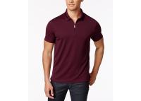 China Polyester Zip Mens Personalised Polo Shirts Casual Split Hem Wrinkle Resistant for sale