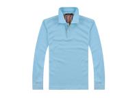 China Cotton 2 - ply Interlock Button Cuffs Long Sleeve Polo Shirts Casual Type for sale