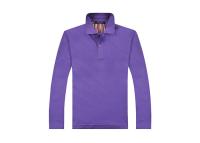 China Cotton 2 - ply Interlock Button Cuffs Long Sleeve Polo Shirts Casual Type for sale