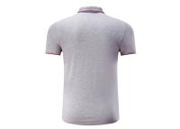 China Short Sleeve Cotton Polo Shirts for Men Ribbed Contrast Cuffs Classical Grey for sale