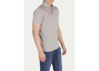 China Grey Polyester Men's Polo Shirts With Pocket On The Left / Short Sleeve Polos for sale