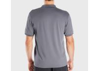 China Breathable Slim fit Grey Men's Polo Shirts 100% Cotton Classic Custom Size for sale