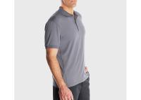 China Breathable Slim fit Grey Men's Polo Shirts 100% Cotton Classic Custom Size for sale