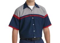 China Summer Blend Cotton Uniform Work Shirts Customization Embroidery for sale
