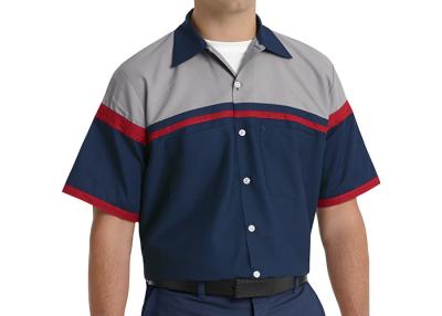China Summer Blend Cotton Uniform Work Shirts Customization Embroidery for sale