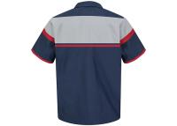 China Summer Blend Cotton Uniform Work Shirts Customization Embroidery for sale