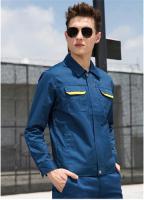 China Polyester / Cotton Long Sleeves Industrial Work Uniforms Jackets Square Collar for sale