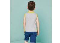China Summer Cotton Sleeveless Children's Clothing Custom Printed T - Shirt Casual Vest for sale