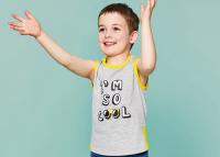 China Summer Cotton Sleeveless Children's Clothing Custom Printed T - Shirt Casual Vest for sale