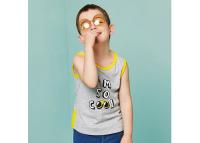 China Summer Cotton Sleeveless Children's Clothing Custom Printed T - Shirt Casual Vest for sale