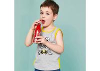 China Summer Cotton Sleeveless Children's Clothing Custom Printed T - Shirt Casual Vest for sale