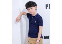 China Thin Shirt Half Sleeve Embroidery Children's Style Clothing Boys Polo Shirts for sale