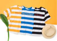 China Two-tone Texture T-Shirt Kids' Clothes Short Sleeve Cotton Boys Clothing for sale