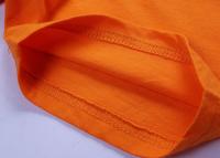 China Orange Cotton Printed T - Shirts Short Sleeve Side - Seamed Sublimation Logo for sale