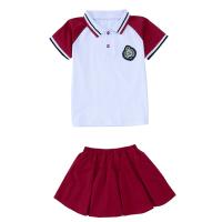 China Polyester Kids School Uniforms Sets Turn - Down Collar Color Combination for sale
