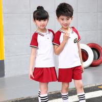 China Polyester Kids School Uniforms Sets Turn - Down Collar Color Combination for sale