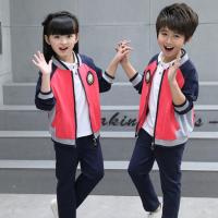 China Kids Kindergarten Primary School Uniforms Long Sleeve Stand Collar Sportswear for sale