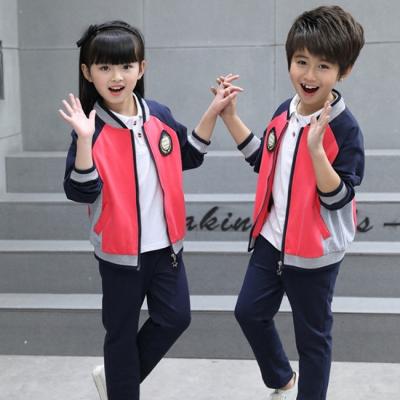China Kids Kindergarten Primary School Uniforms Long Sleeve Stand Collar Sportswear for sale