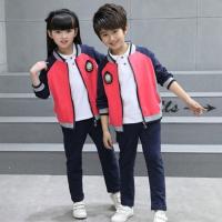 China Kids Kindergarten Primary School Uniforms Long Sleeve Stand Collar Sportswear for sale