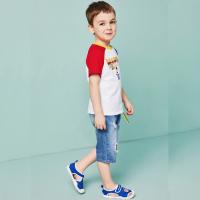 China O - Neck Cotton Children's Style Clothing Color Combination / Baby Boy T Shirt for sale
