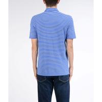 China Combed Cotton Men's Stripes Polo Shirt Four - button Placket Mixed Color for sale