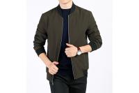 China Polyester Water - Resistant Men's Bomber Jackets Rib - Knit Standing Collar for sale