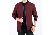 China Polyester Water - Resistant Men's Bomber Jackets Rib - Knit Standing Collar for sale