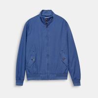 China Full Sleeve Denim Fabric Casual Jean Jackets / Adult Blue Denim Jacket for sale