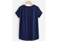 China Loose Blank Women's T - Shirts Short Sleeve Cotton Fabric / Casual Women's Tee for sale