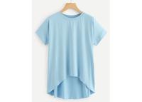 China Loose Blank Women's T - Shirts Short Sleeve Cotton Fabric / Casual Women's Tee for sale