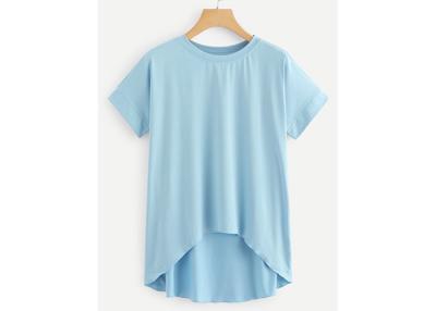 China Loose Blank Women's T - Shirts Short Sleeve Cotton Fabric / Casual Women's Tee for sale